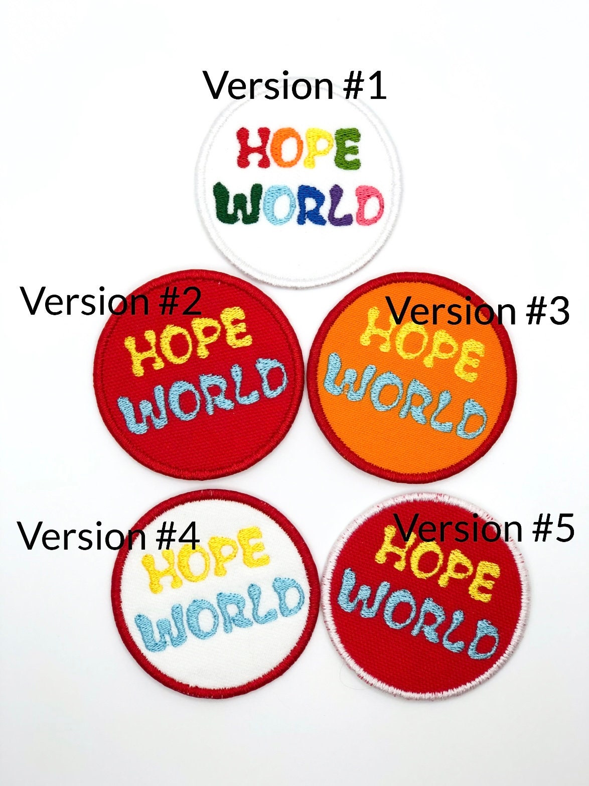 Hope World Package Iron-on Embroidery Patch for Tote Bags | Etsy