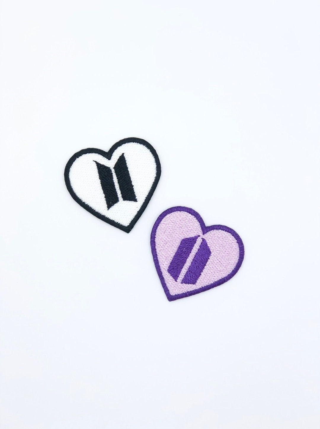 Logotipo de corazón de BTS y ARMY: parche bordado termoadhesivo para ...