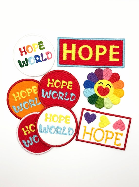 Hope World Package Iron-on Embroidery Patch for Tote Bags | Etsy