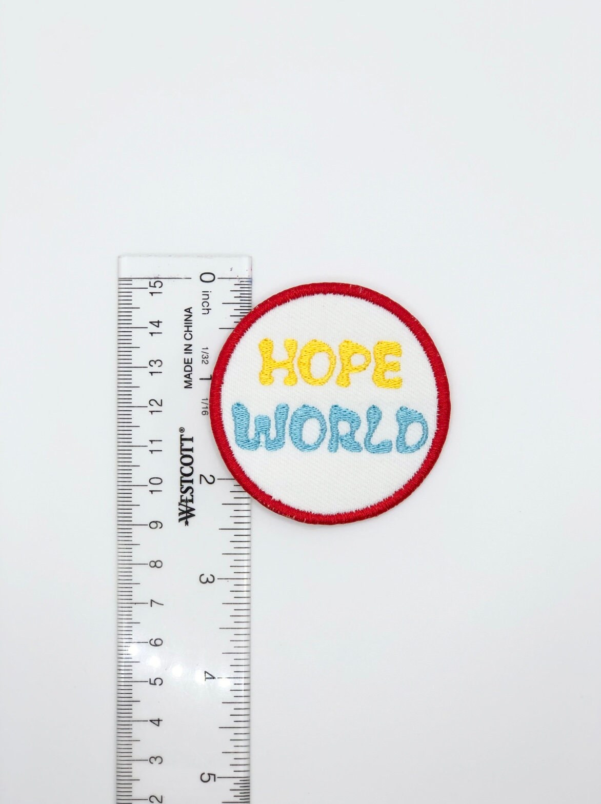 Hope World Package Iron-on Embroidery Patch for Tote Bags | Etsy