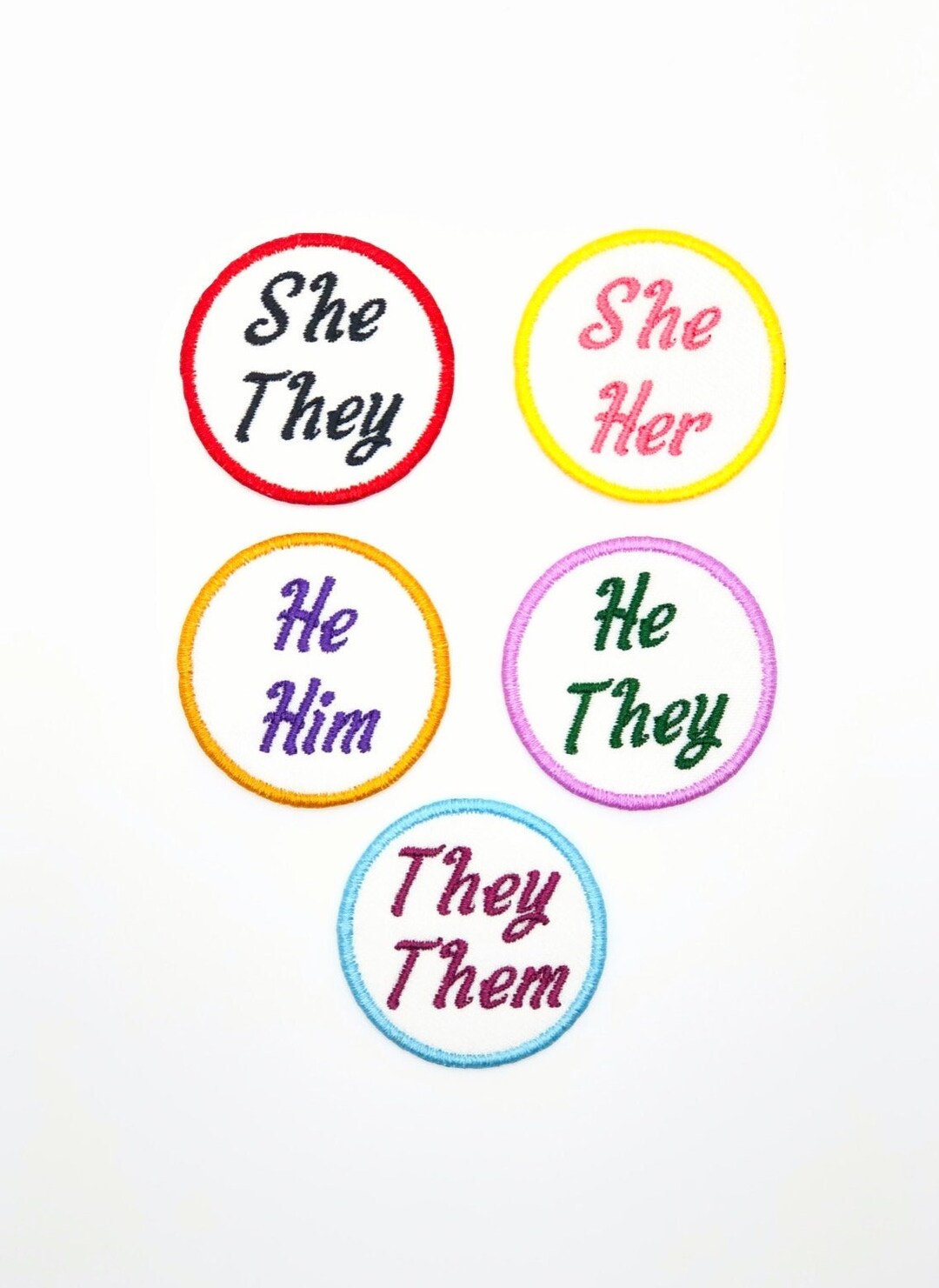 Personalized Non-binary Pronouns Statement - Pride LGBTQ+ Iron-on ...