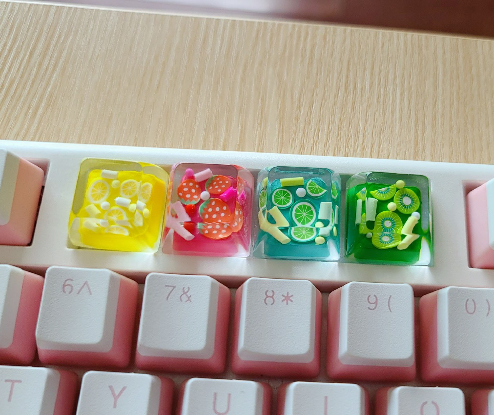 Summer Fruit Resin Key Caps Cute Key Caps Esc Key Caps | Etsy