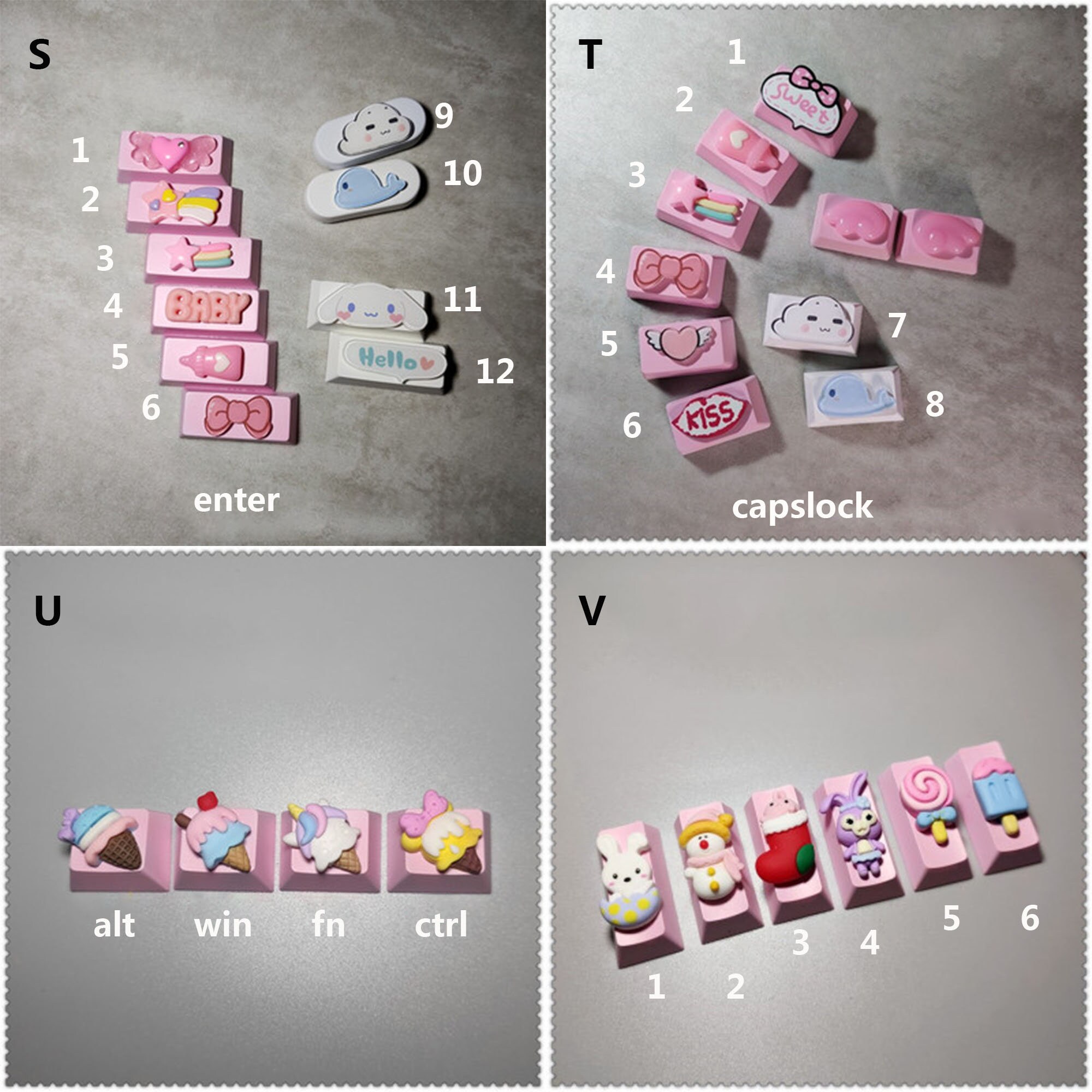 Cute Key Caps Keycaps Esc/Shift/Enter/Backspace Key Caps | Etsy