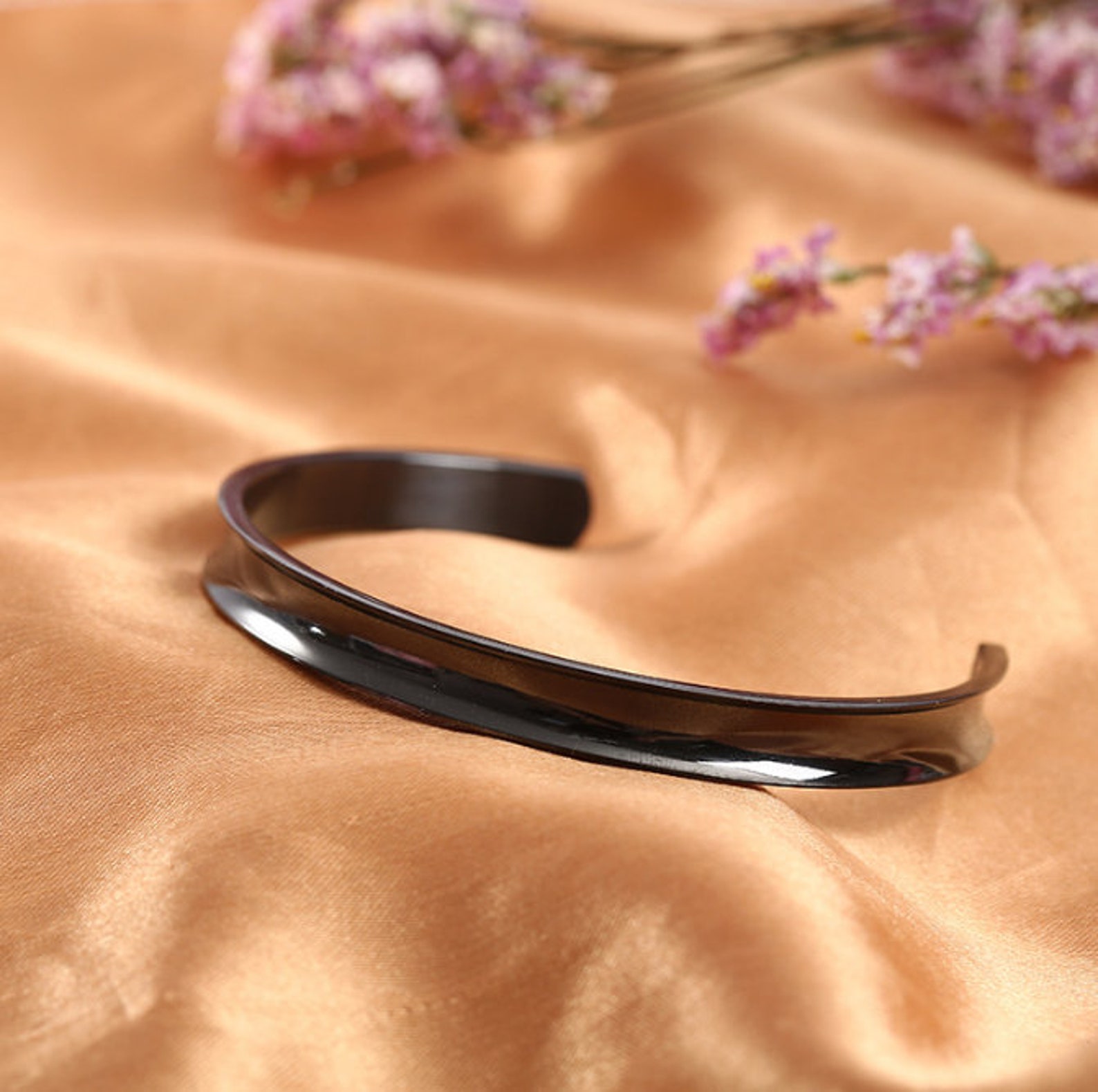Healthy Hair Tie Bangle Bracelet in Stainless Steel - Adjustable ...