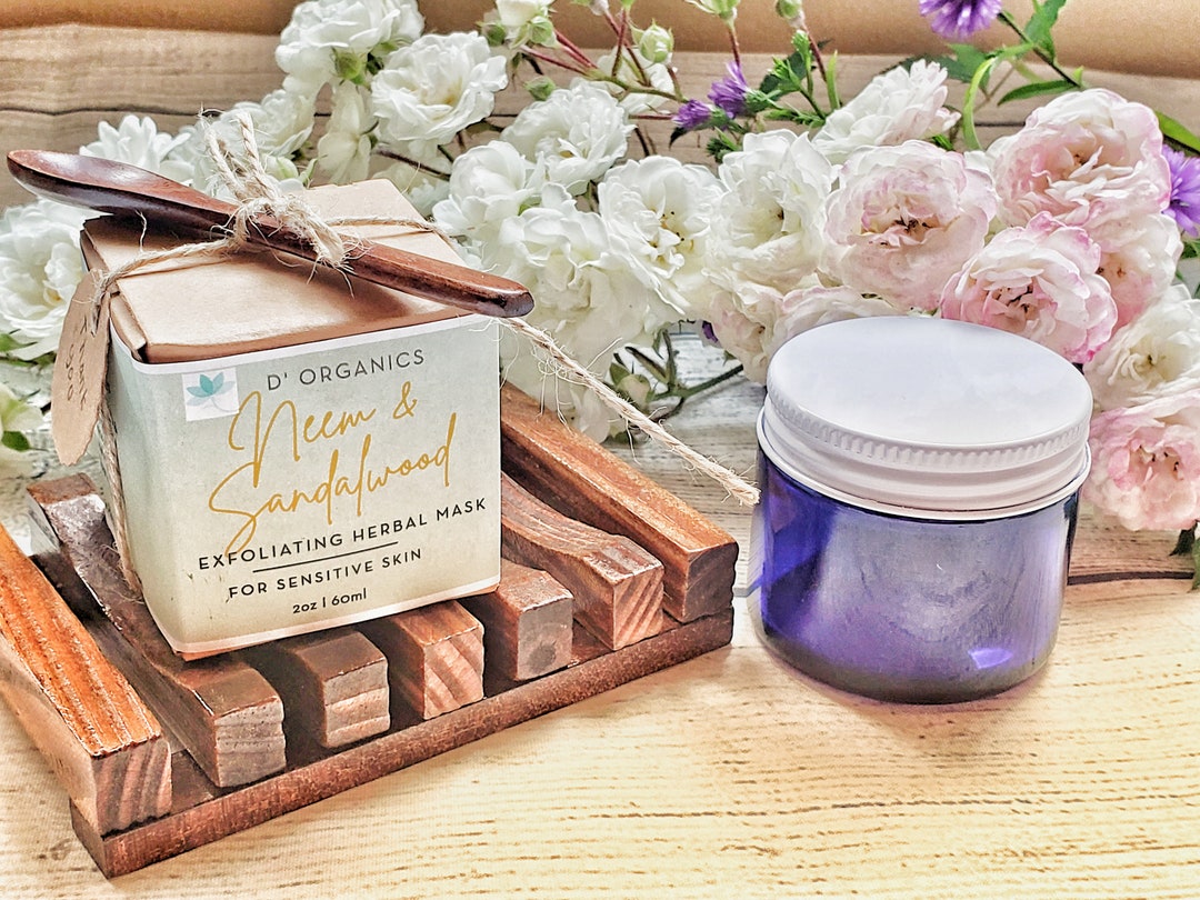 Neem & Sandalwood Clay Mask for Sensitive Skin|vegan| Facial Mask ...