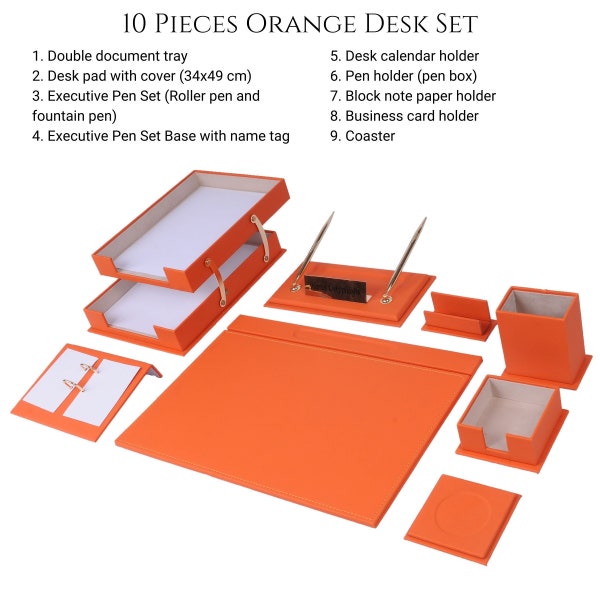 Orange Desk - Etsy