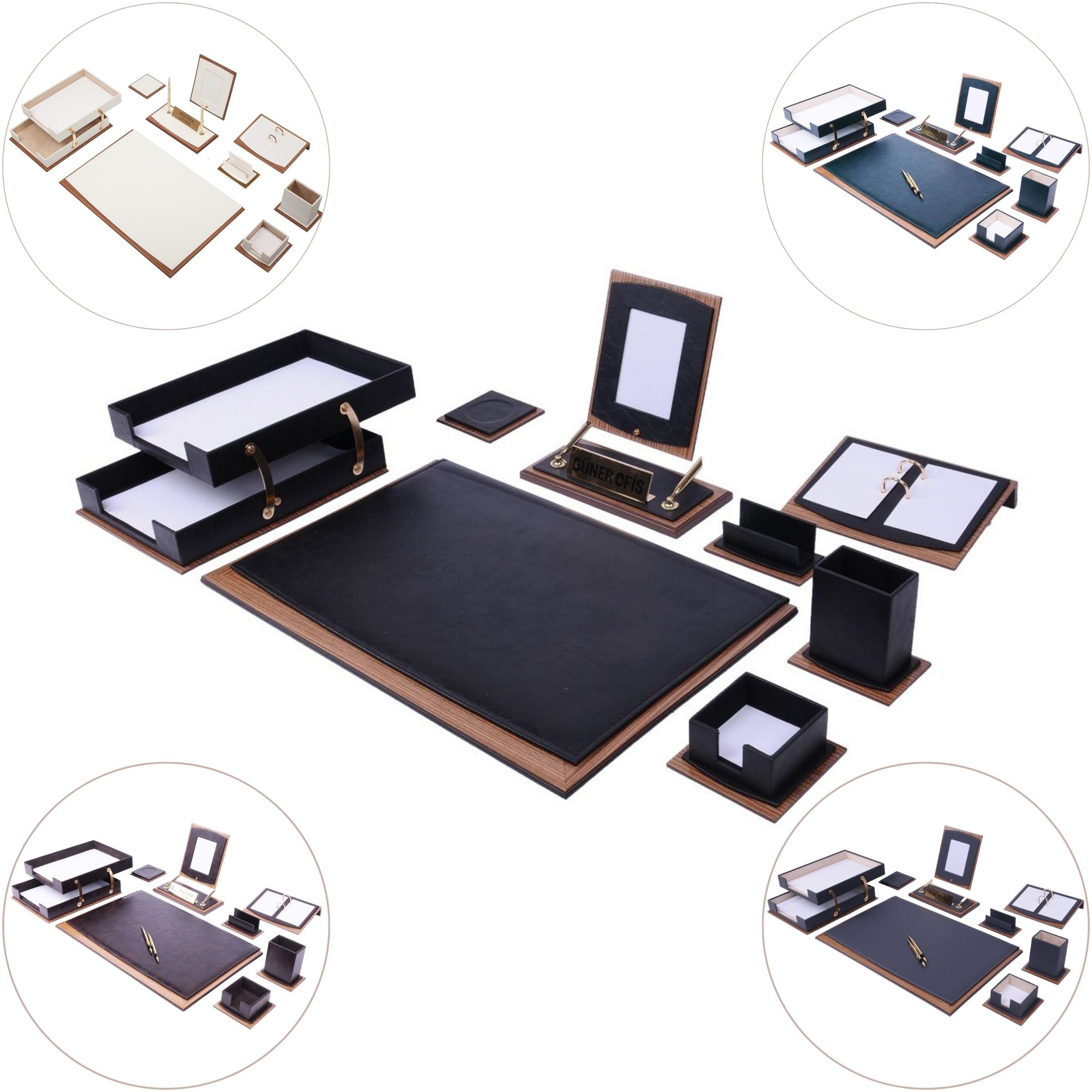 Office Desk Accessories Leather Desk Organizer Leather Desk Accessories ...