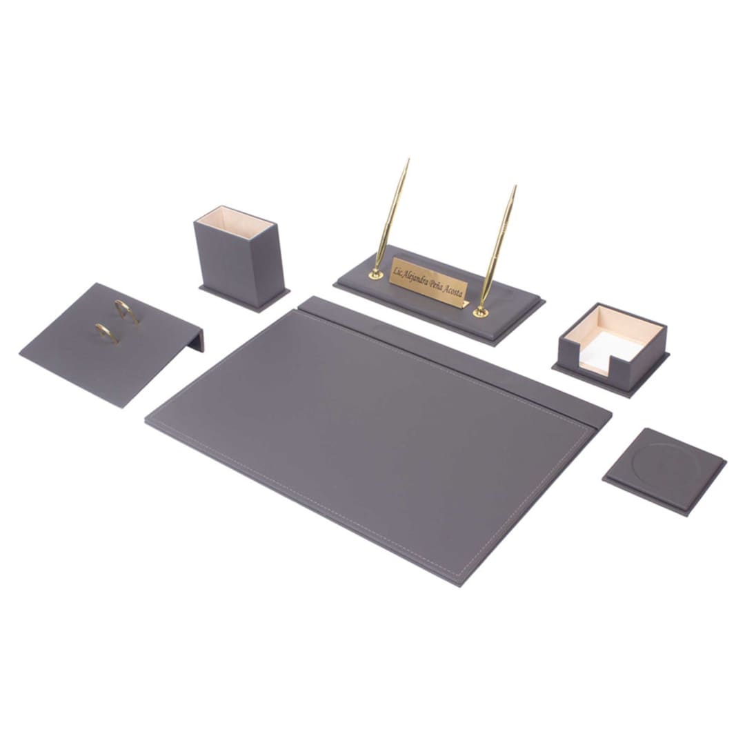 Leather Desk Set-desk Organizer-office Desk Accessories-desk Organizer ...