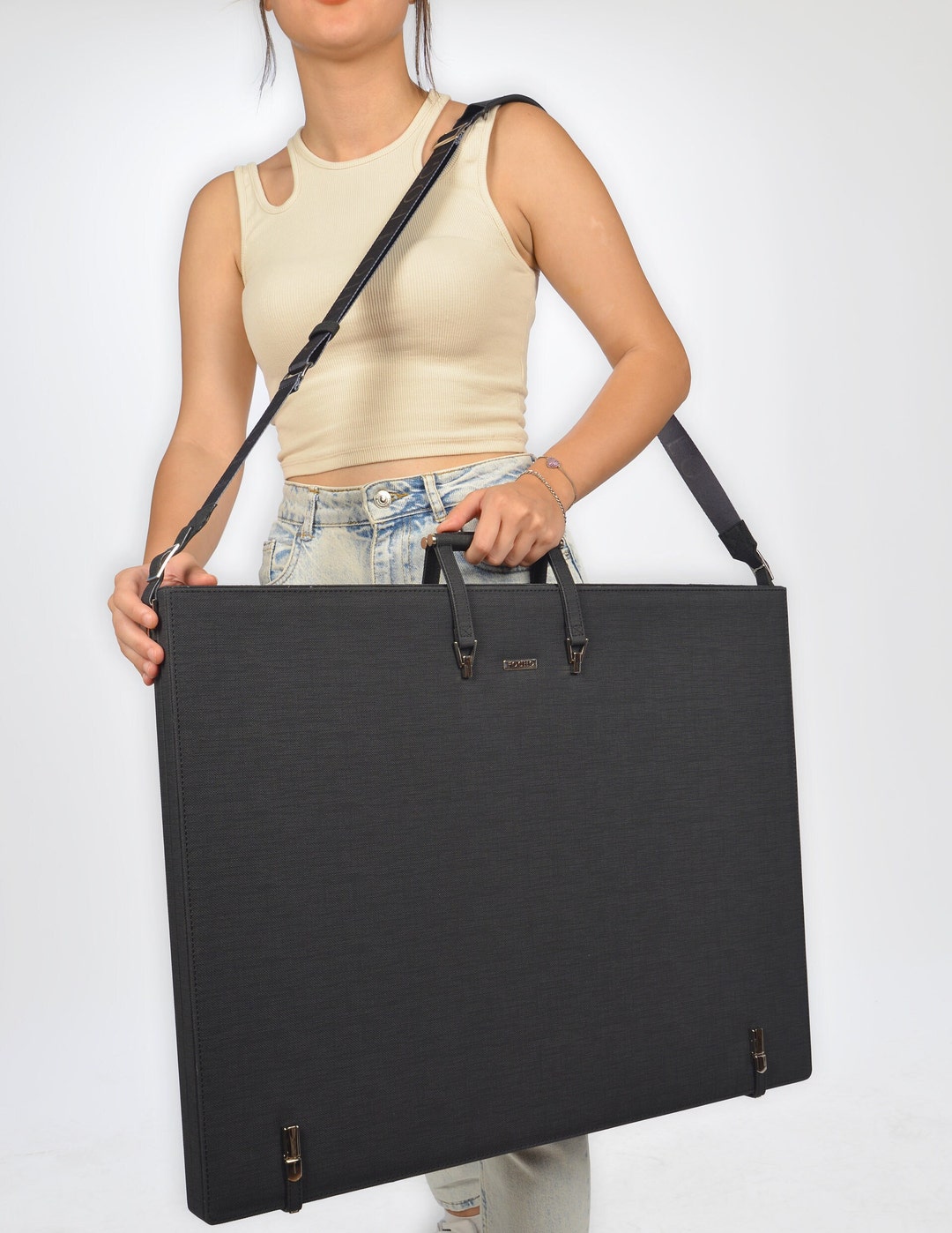 A2 Leather Binder Leather Portfolio Gifts for Painters Portfolio Binder ...