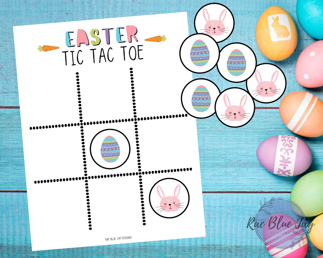 Easter Tic-tac-toe Game INSTANT DOWNLOAD, Kids Games, Homeschool ...