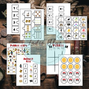 Pirate Learning Activity Bundle, Busy Book, Learning Activity ...