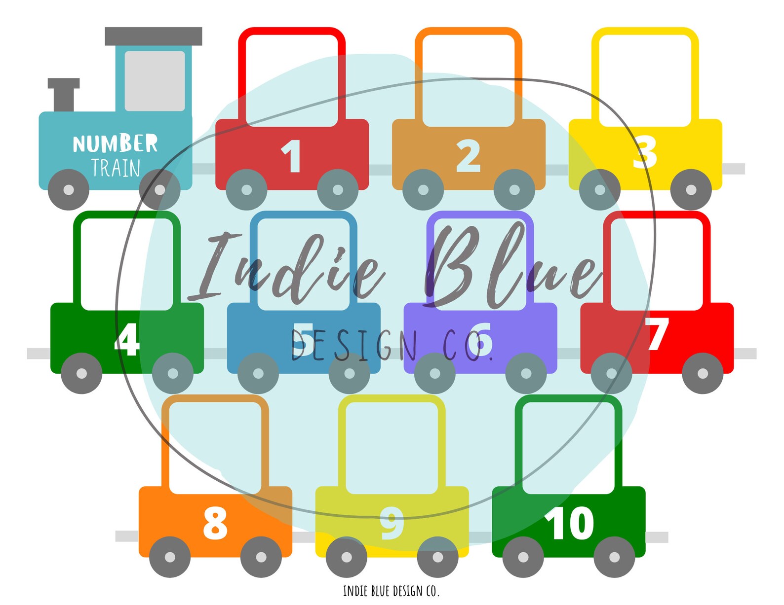 Number Train Counting Activity, Instant Download, Toddler Learning ...
