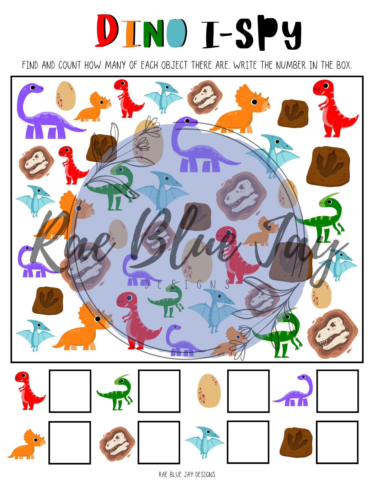 Dino Activity Bundle INSTANT DOWNLOAD, Dinosaur Learning Printable ...