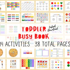 Busy Book Toddler Busy Book Learning Activity Preschool | Etsy