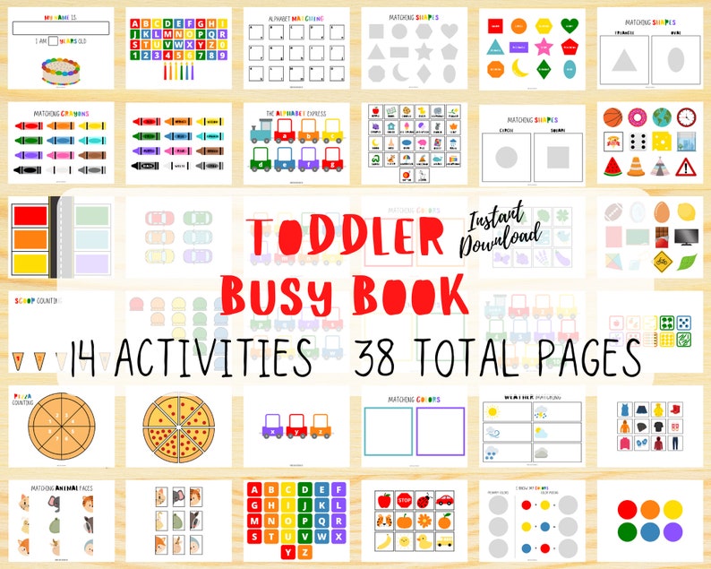 Busy Book Toddler Busy Book Learning Activity Preschool | Etsy