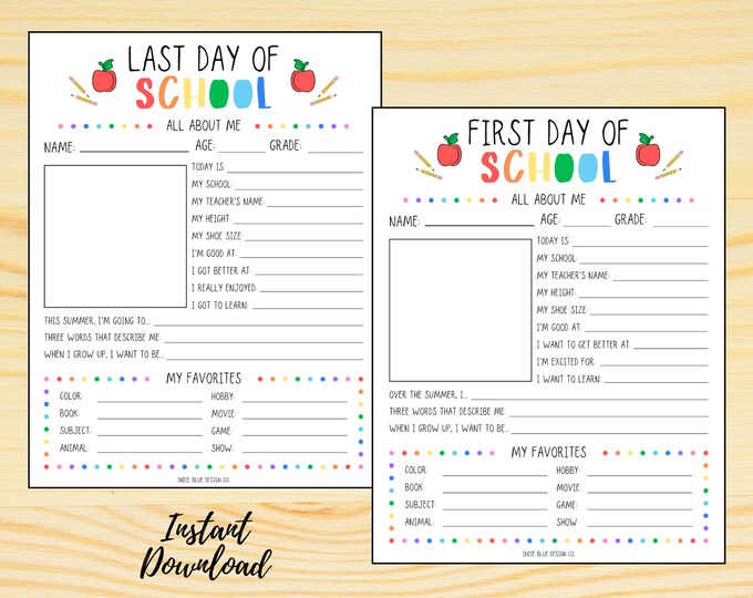 Back to School Printable Back to School Questionnaire School - Etsy