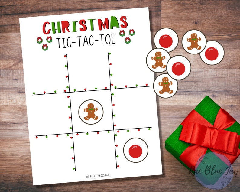 Christmas Tic-tac-toe Game, Christmas Activity, Kids Game, Kids ...