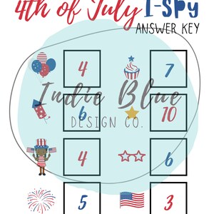 4th of July Activity Bundle I-Spy Word Search ABC I-Spy | Etsy