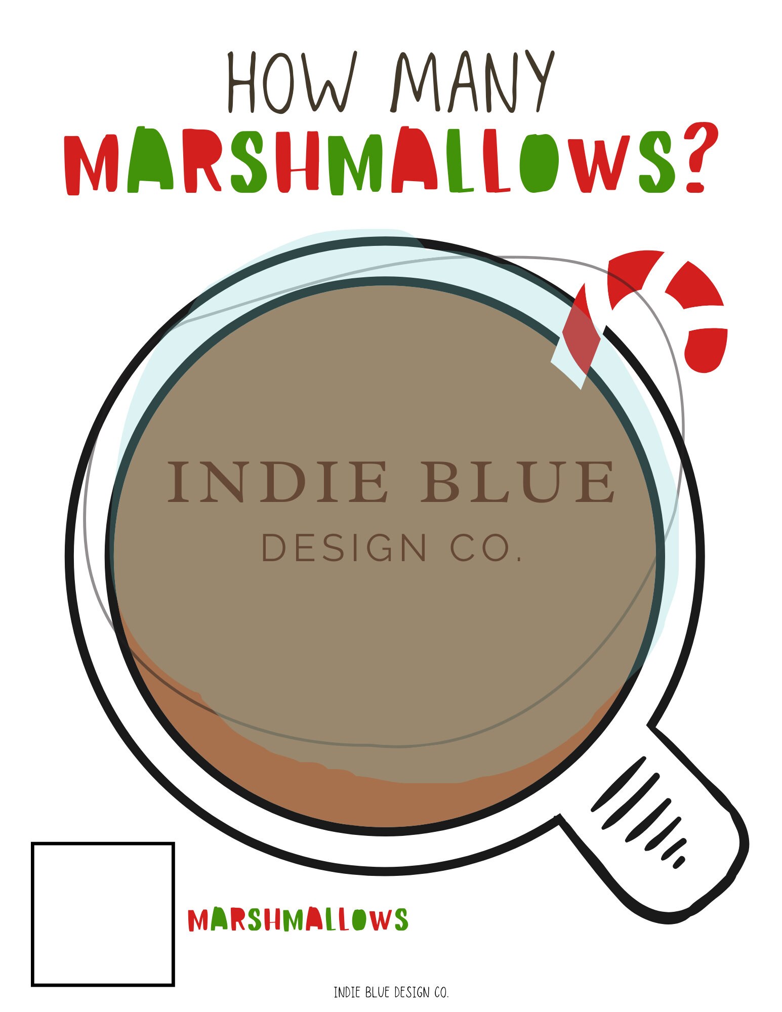 How Many Marshmallows Activity Christmas Activity Counting | Etsy