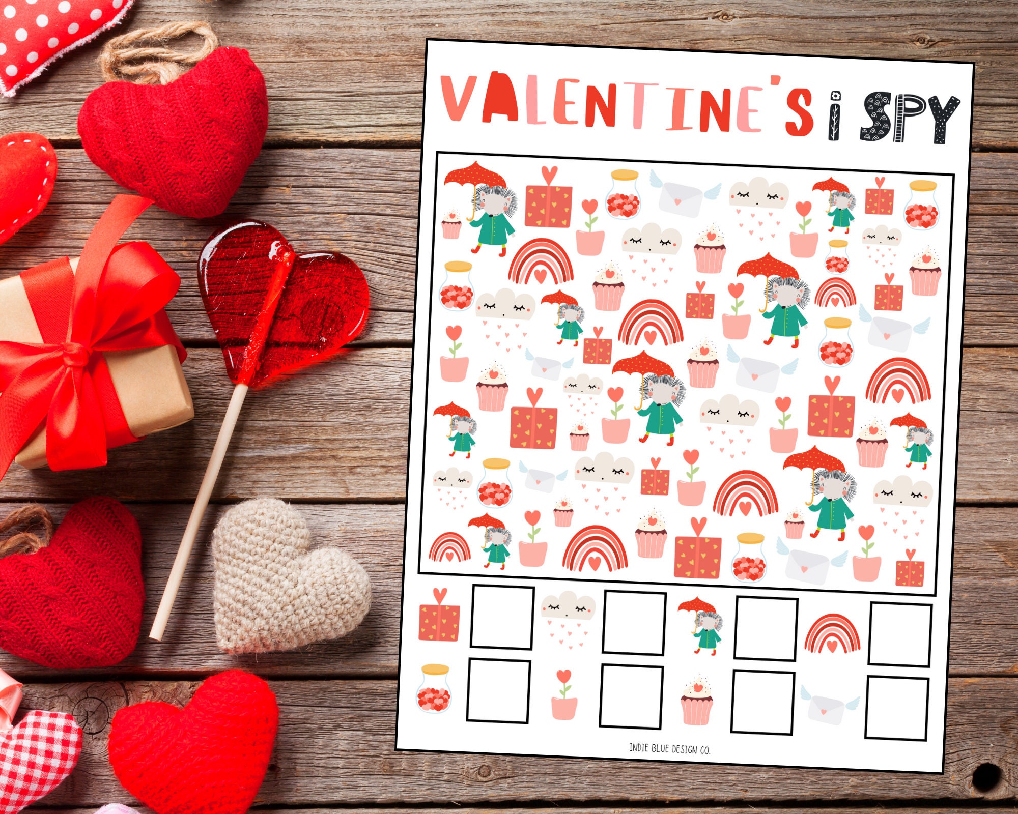 Valentine's I Spy Activity, Valentine's Day Activity, Counting ...