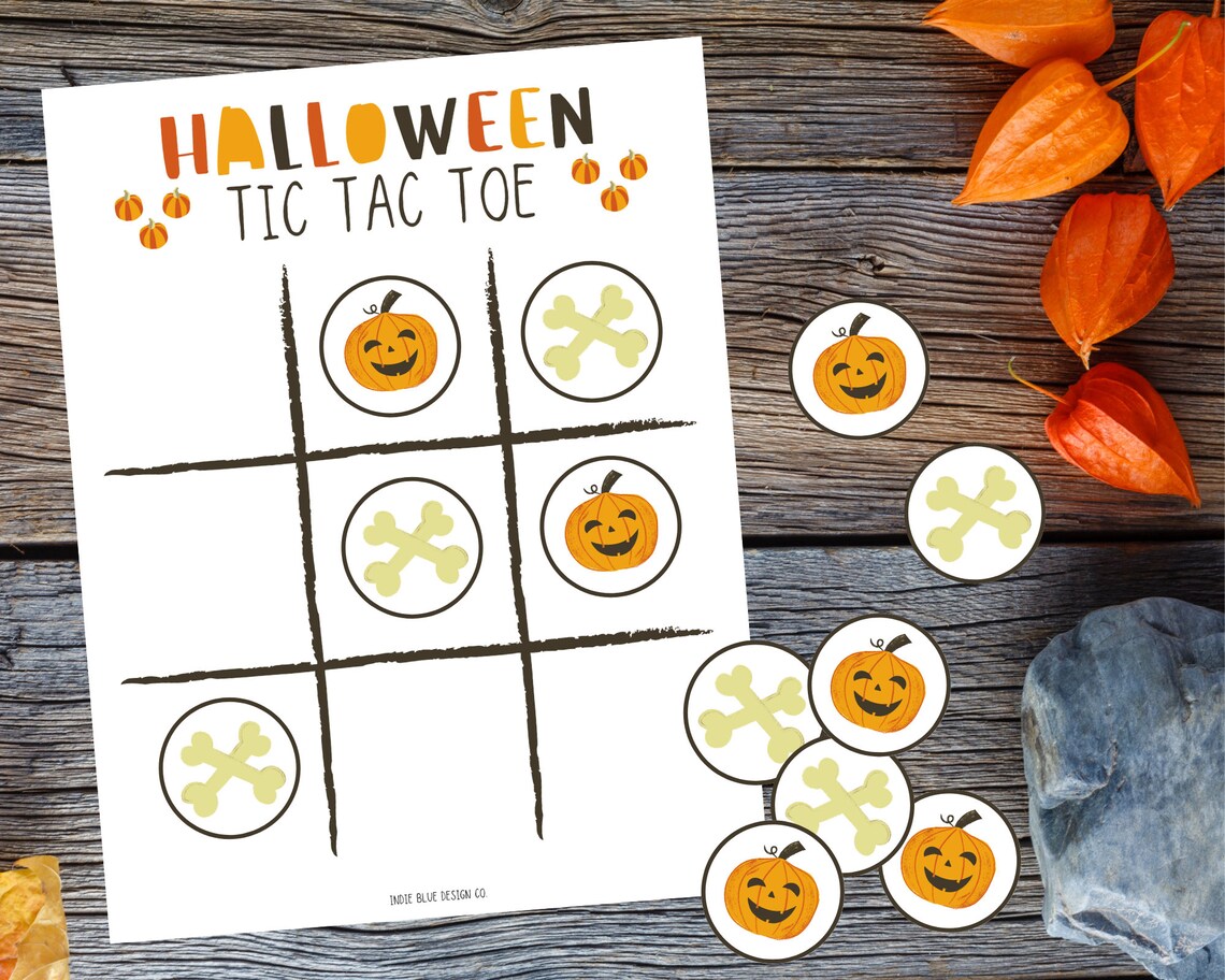 Halloween Tic Tac Toe Printable Kids Tic Tac Toe Halloween | Etsy