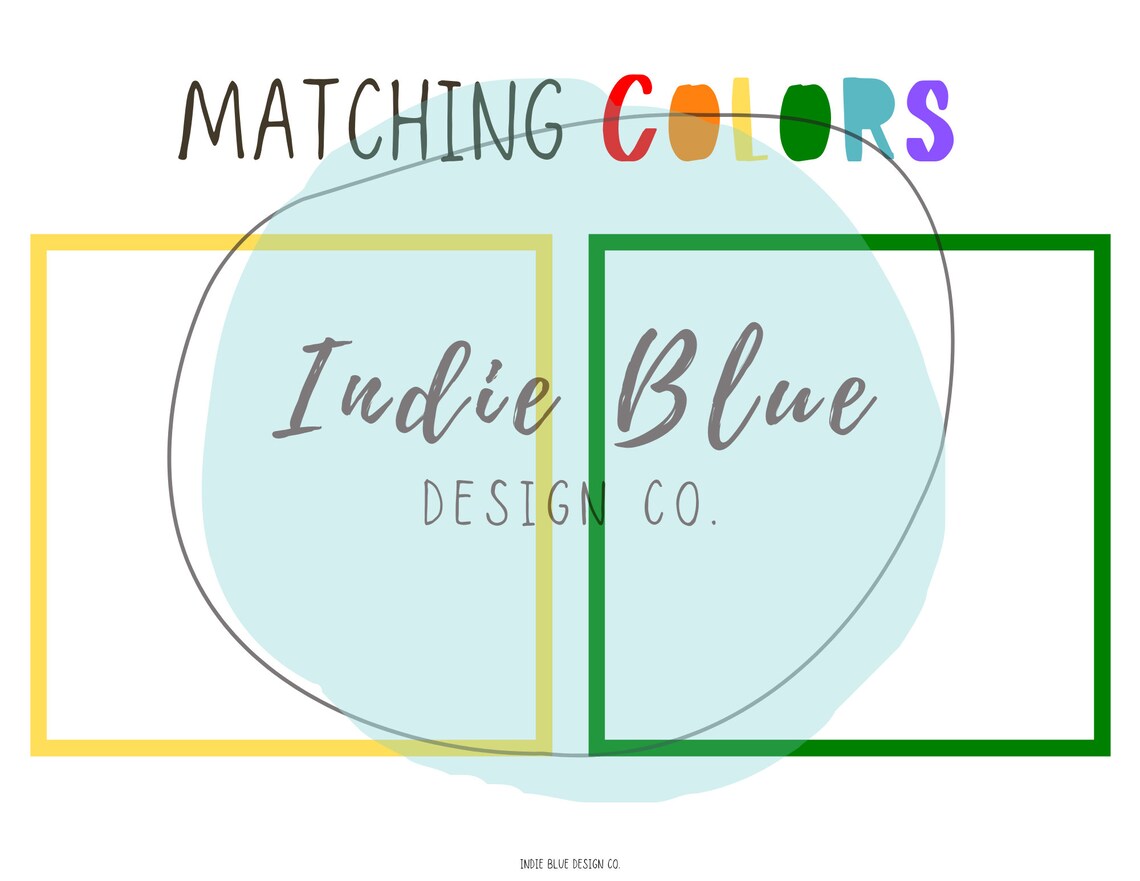 Color Matching Worksheet Bundle Learning Colors Preschool - Etsy