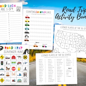 Kids Road Trip Activity Bundle Printable Road Trip Activity - Etsy