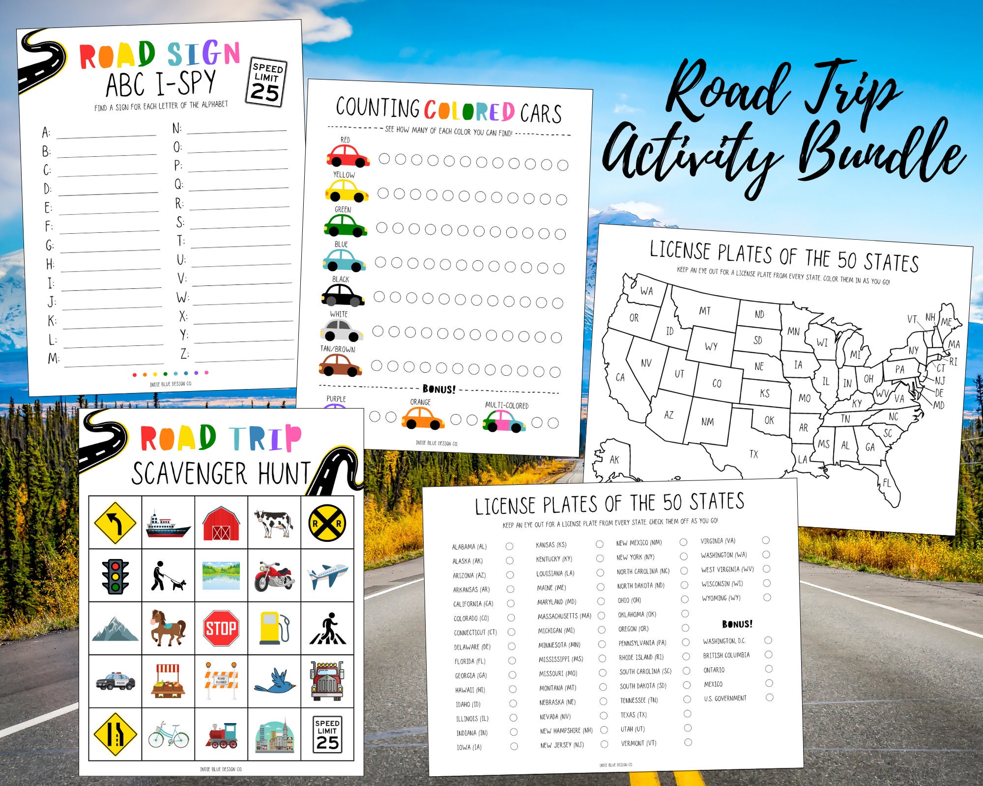 Kids Road Trip Activity Bundle Printable Road Trip Activity - Etsy