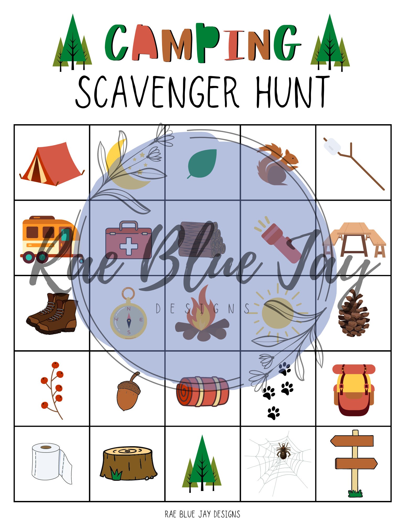 INSTANT DOWNLOAD Kids Scavenger Hunt Bundle, Travel Activities, Road ...