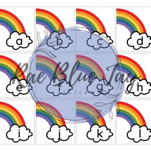 Rainbow Alphabet Match INSTANT DOWNLOAD, ABC Learning Printable ...