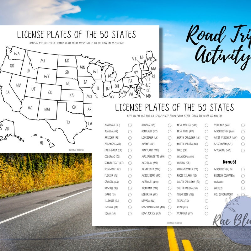 License Plate Map - Etsy