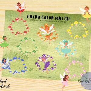 Fairy Color Match Activity, Instant Download, Kids Color Practice ...