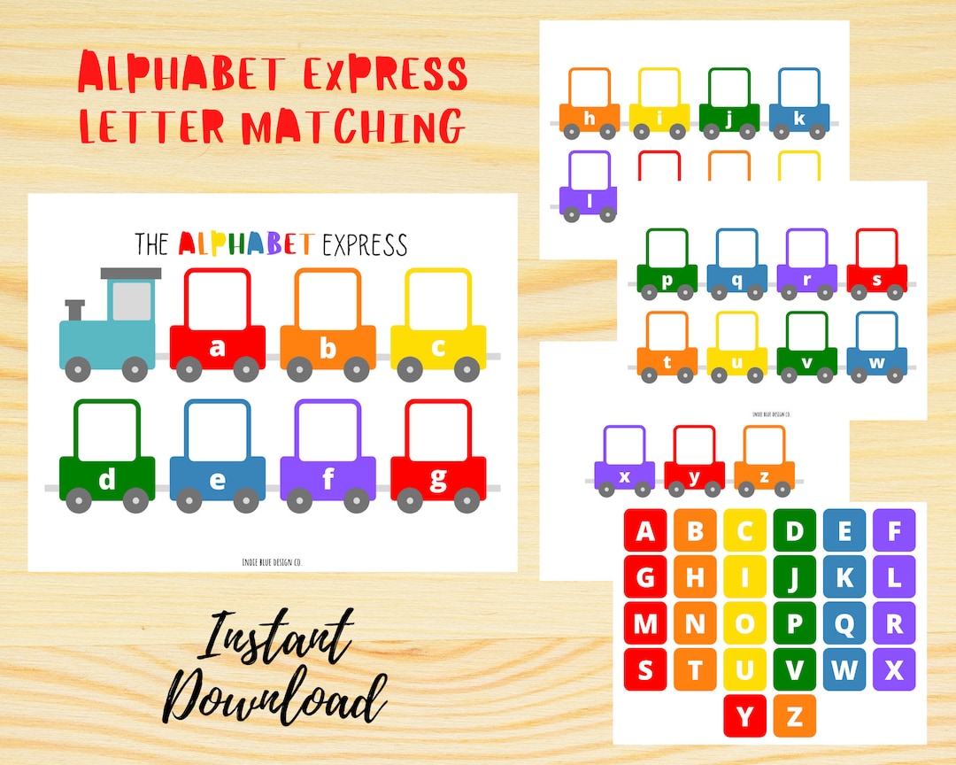 Alphabet Express Letter Matching Activity, Instant Download, Preschool ...
