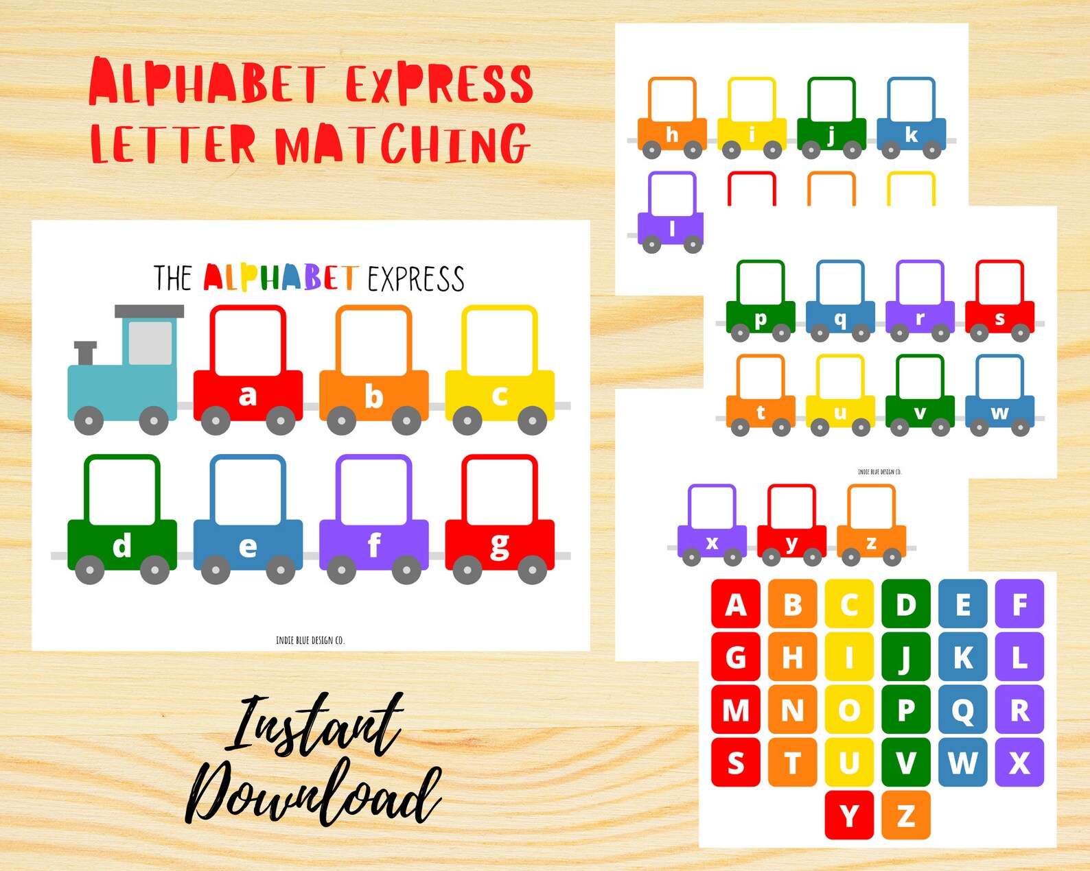 Alphabet Express Letter Matching Activity Instant Download - Etsy