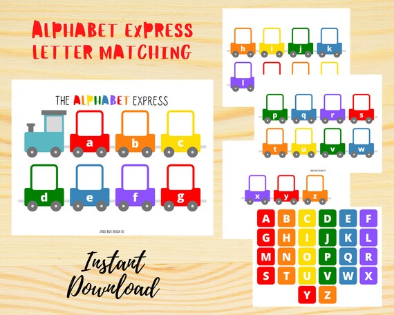 Alphabet Express Letter Matching Activity Instant Download - Etsy