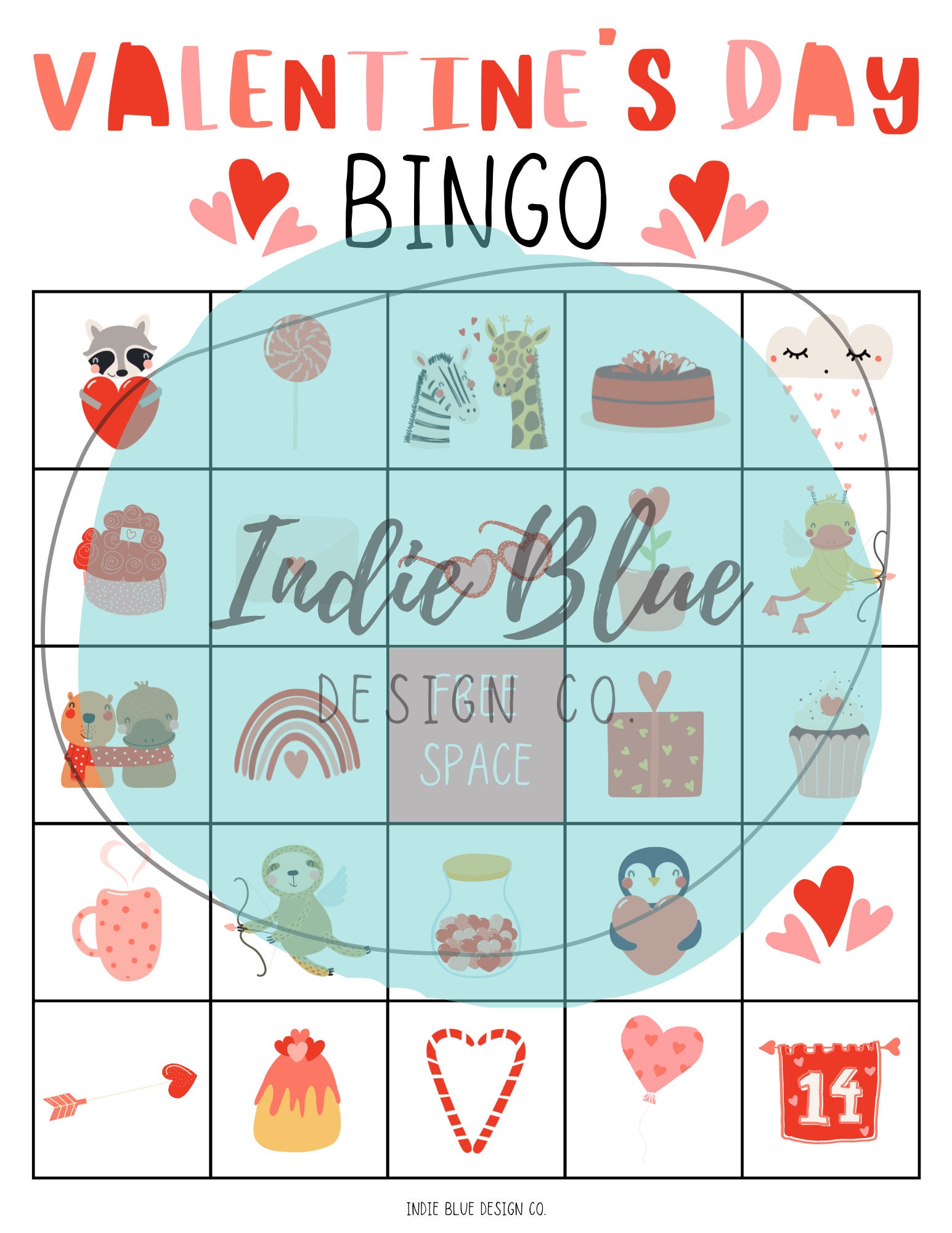 Valentine's Day Bingo Printable Game With 12 Different Boards ...