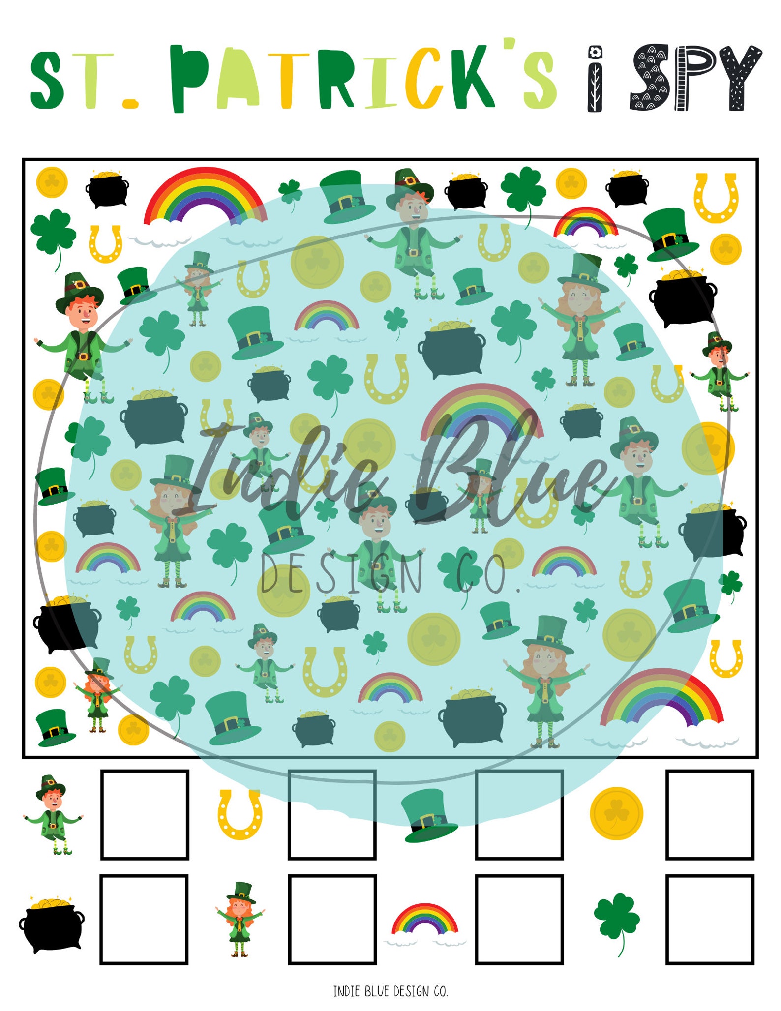 St. Patrick's Day I Spy Activity, St. Patrick's Day Activity, Counting ...