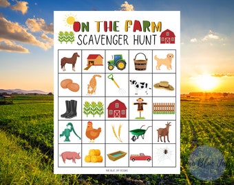 Farm Scavenger Hunt Printable - Etsy