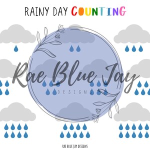 Rainy Day Counting Activity, Learning Numbers, Preschool Learning ...