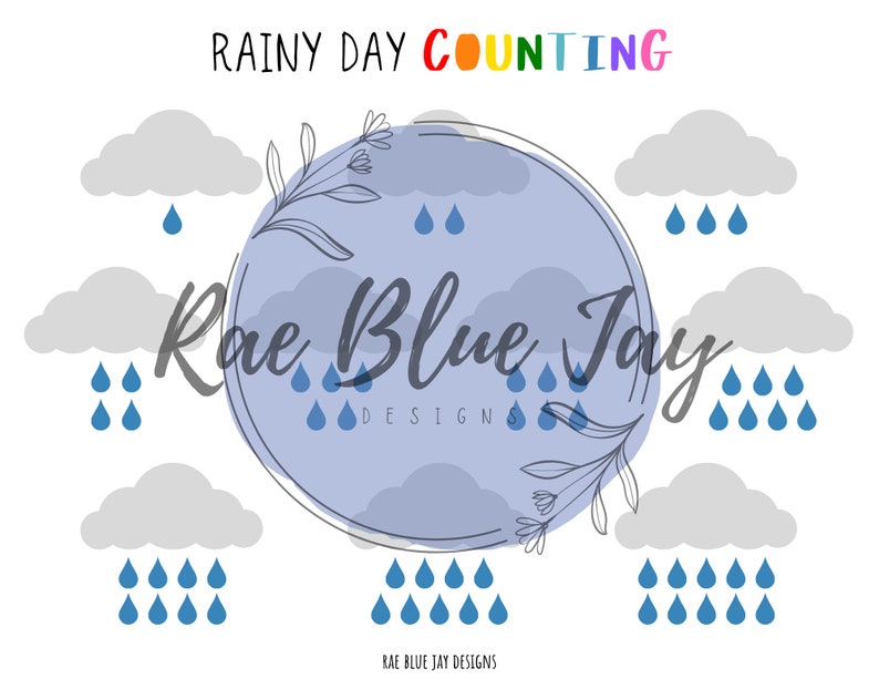 Rainy Day Counting Activity, Learning Numbers, Preschool Learning ...