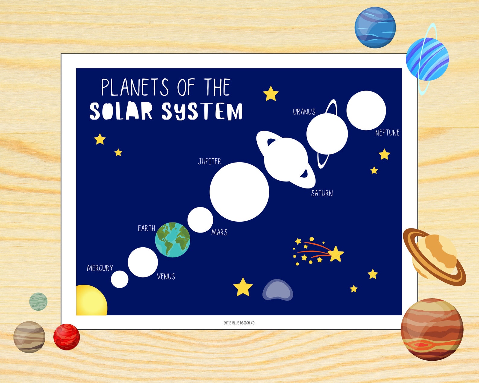 Planets of the Solar System Matching Printable, Space Activity ...