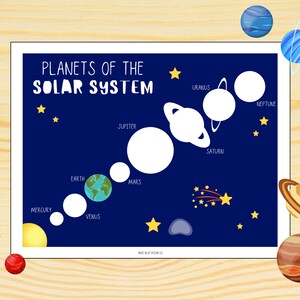 Planets of the Solar System Matching Printable, Space Activity ...