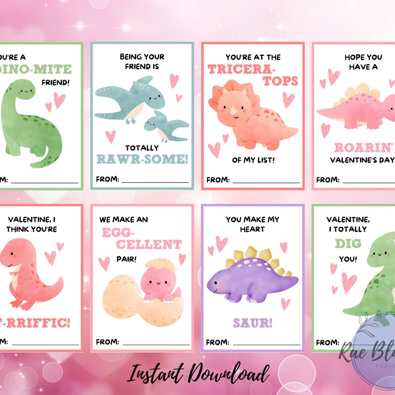Dinosaur Valentine - Etsy