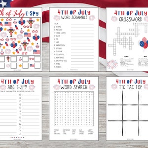 4th of July Activity Bundle 6 Game Bundle I-Spy Word | Etsy