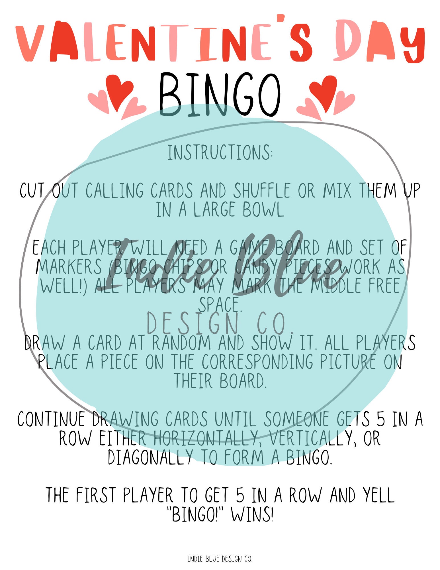 Valentine's Day Bingo Printable Game With 12 Different Boards ...