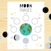 Moon Phases Matching Printable, Space Activity, Homeschool Printable ...