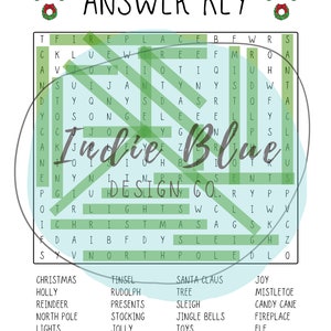 Christmas Word Search Printable Instant Download Kids Word - Etsy