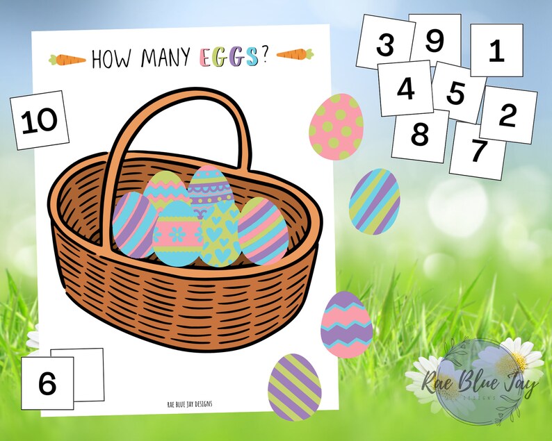 How Many Eggs? INSTANT DOWNLOAD, Easter Egg Activity, Simple Counting ...