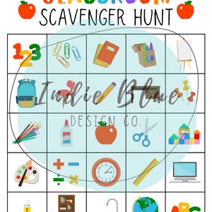 Back to School Printable, Classroom Scavenger Hunt, School Printable ...