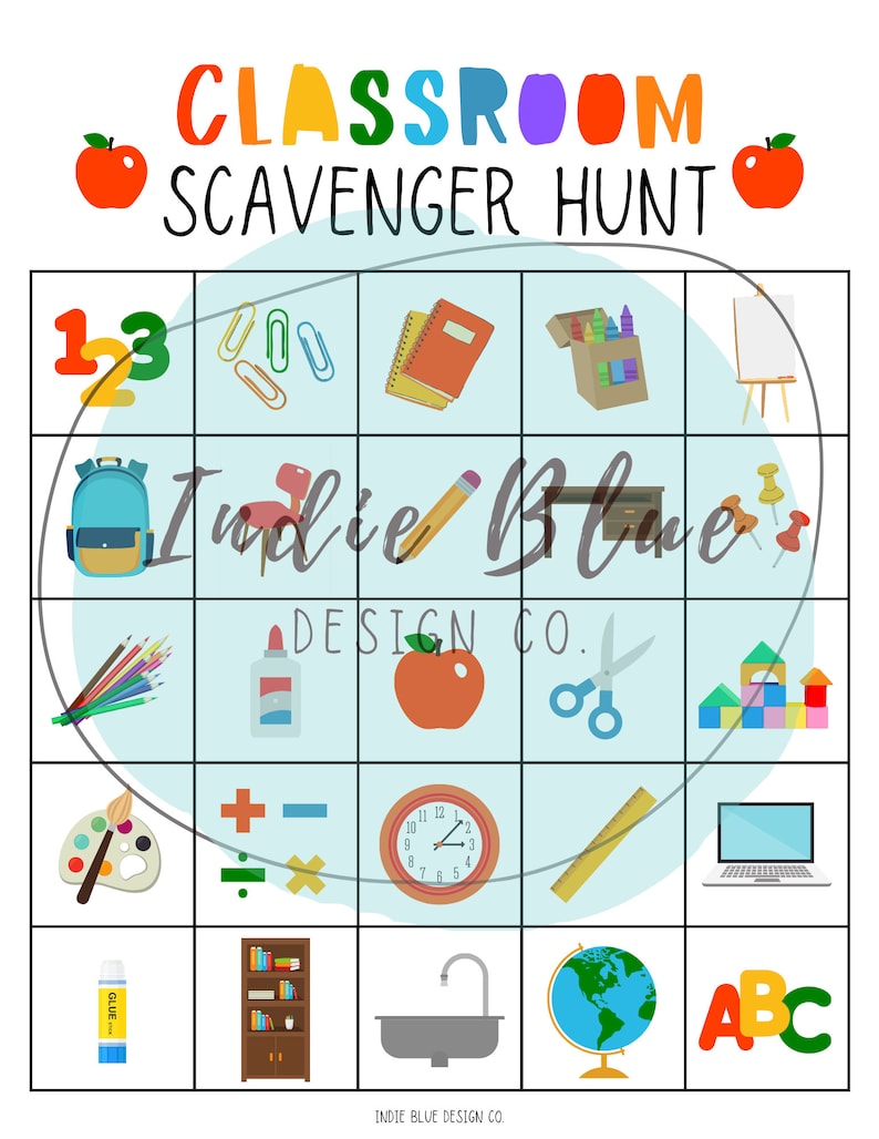 Back to School Printable, Classroom Scavenger Hunt, School Printable ...